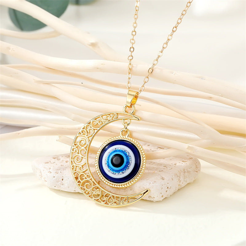 Golden Evil Eye Necklaces – YUGOSMILE